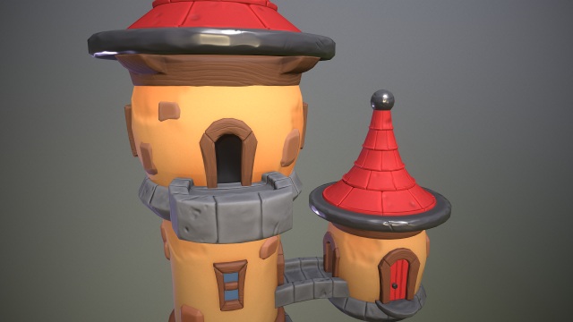 Stylized magic tower 3D Model in Buildings 3DExport