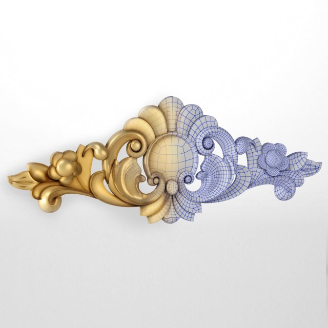 decorative wood curve 3D Model in Dekorasyon 3DExport