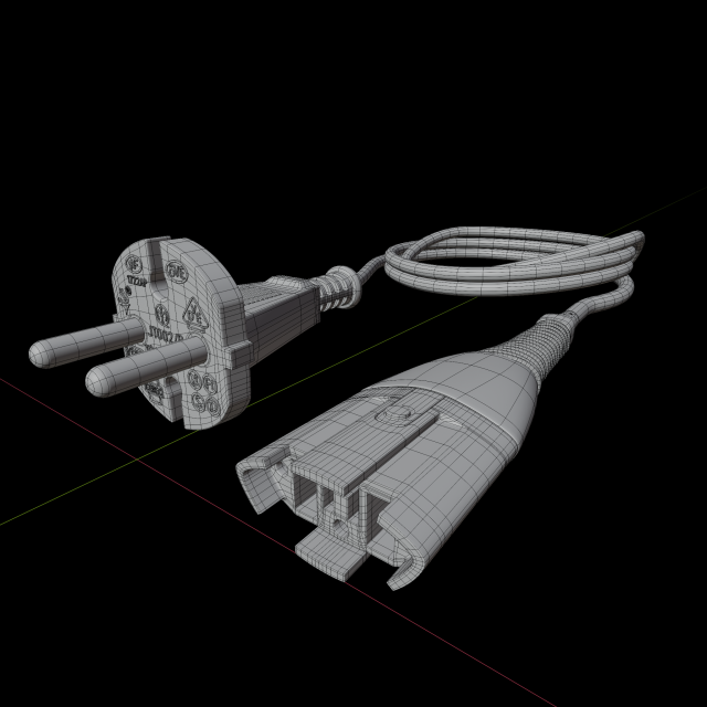 electric cable 3D Model in Parts 3DExport