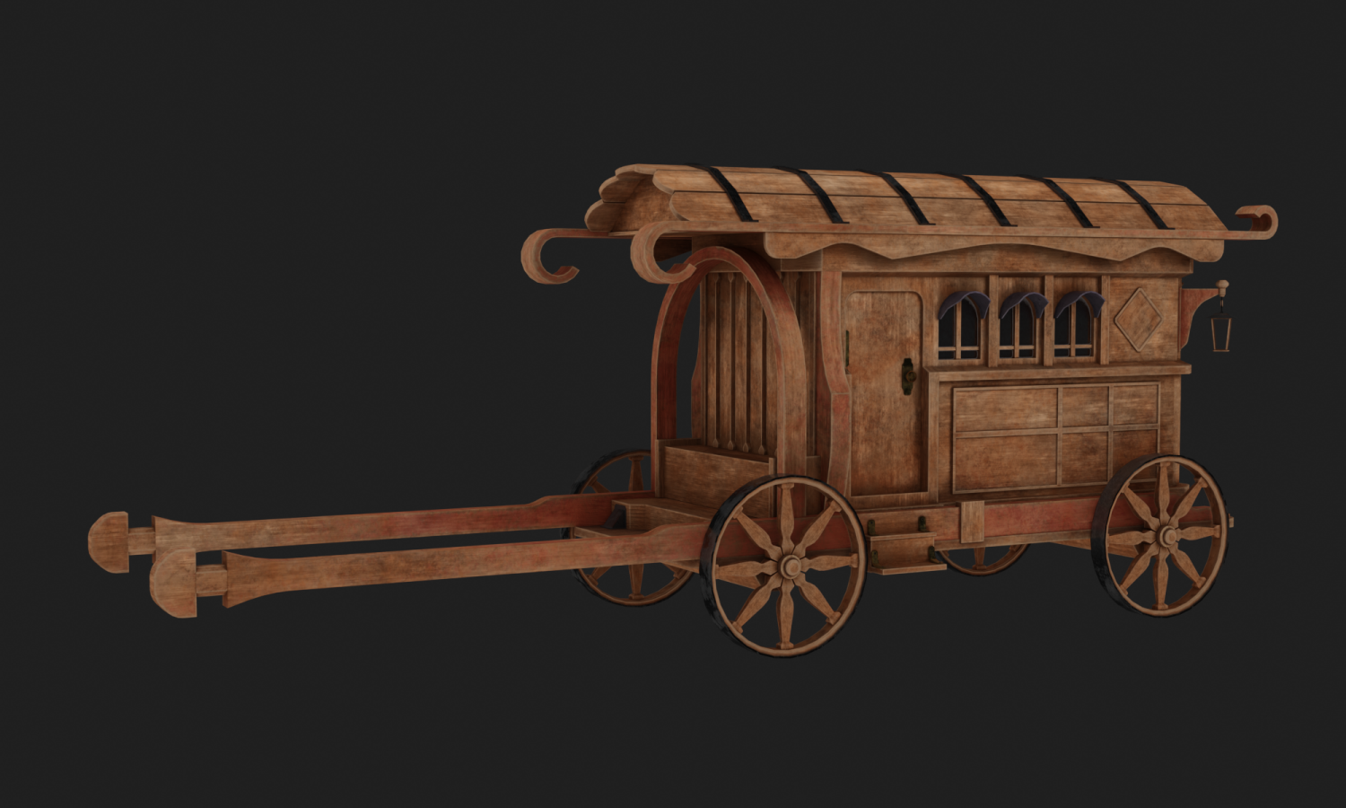 carriage low-poly model 3D 模型 in 其他 3DExport