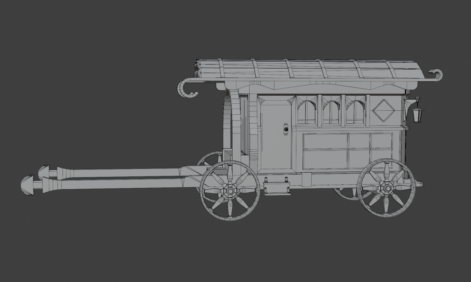 carriage low-poly model 3D 模型 in 其他 3DExport