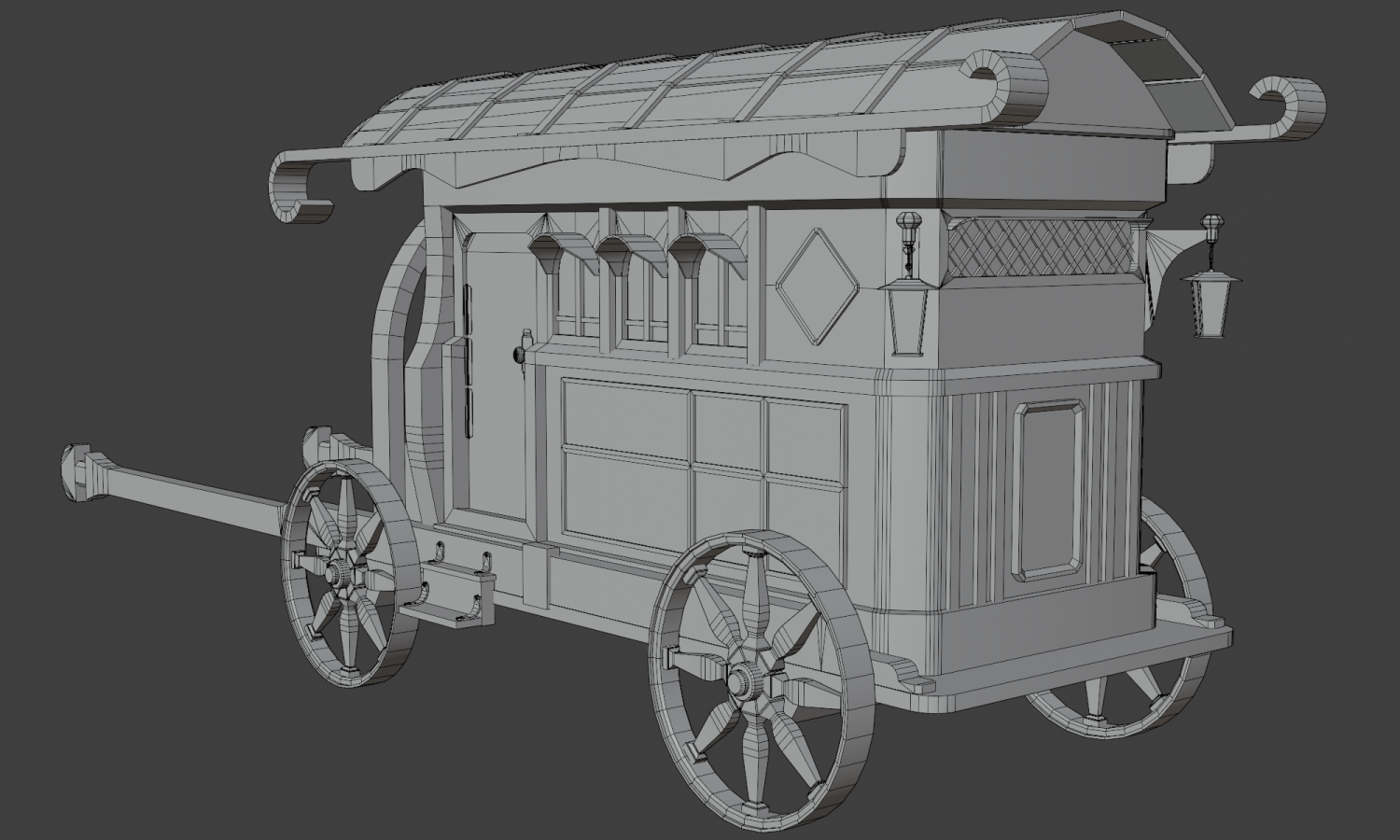 carriage low-poly model 3D 模型 in 其他 3DExport