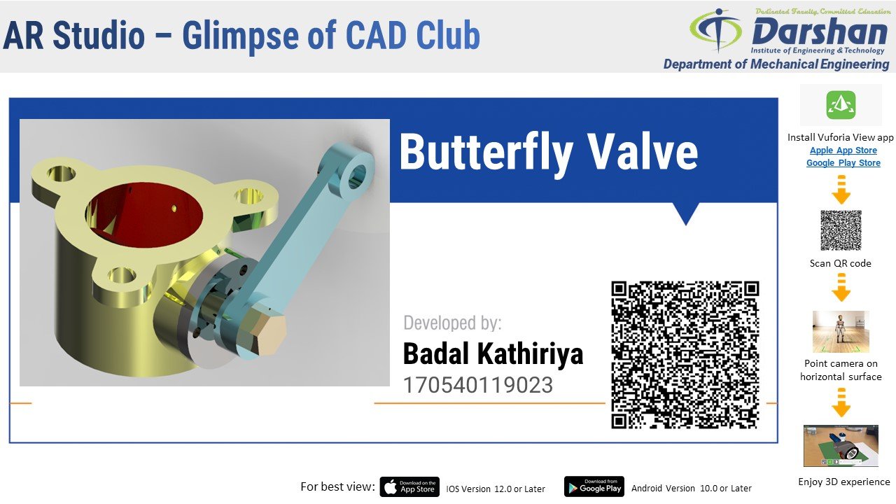 batter fly valve 3D Model in Parts 3DExport
