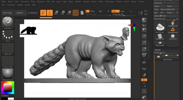 Red panda 3D Print Model in Animals 3DExport