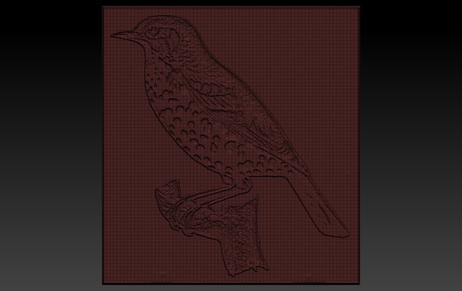 Bird Relief 3D Model in Other 3DExport
