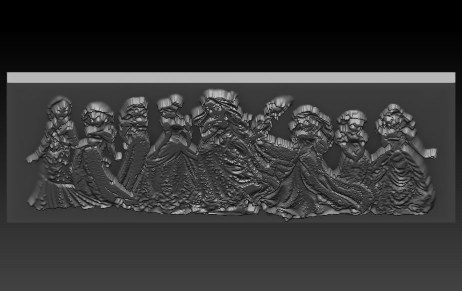 disney princes relief 3D Print Models in Other 3DExport