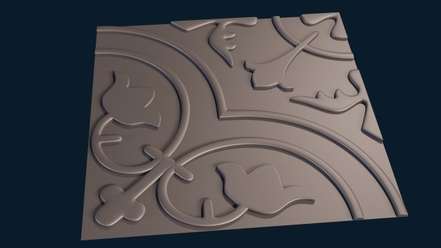 relief for cnc ceiling tiles 3D Print Model in Decor 3DExport
