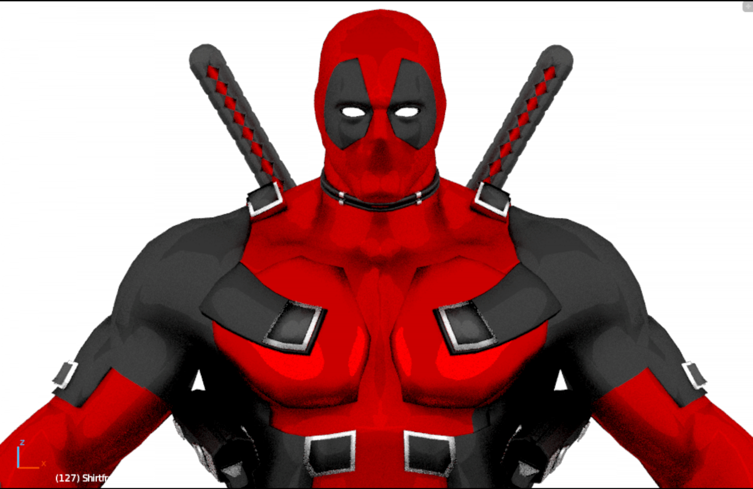 Deadpool 3D Model in Man 3DExport