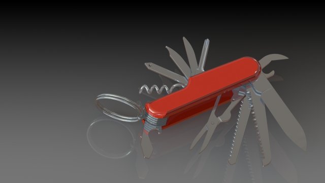 Swiss army knife 3D Model in Other 3DExport