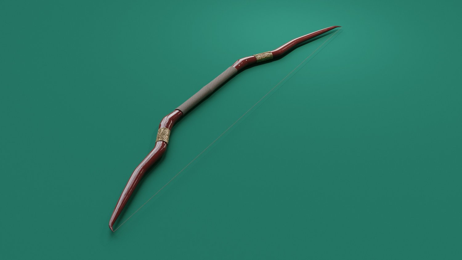 wooden bow CAD in Melee 3DExport