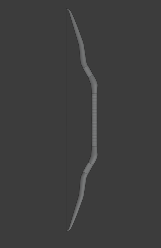 wooden bow CAD in Melee 3DExport