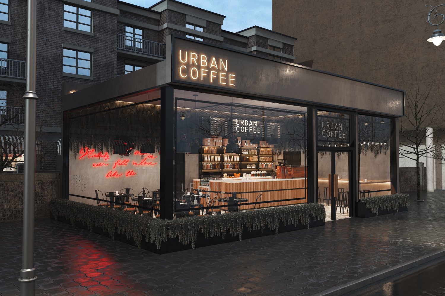 Coffee Shop Design 01 3D Model in Restaurant 3DExport