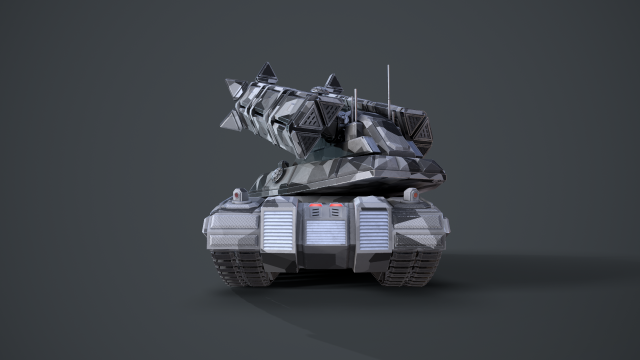 sci-fi missile launcher tank 3D Model in Tank 3DExport