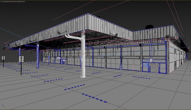 warehouse 3D Model in Store Spaces 3DExport