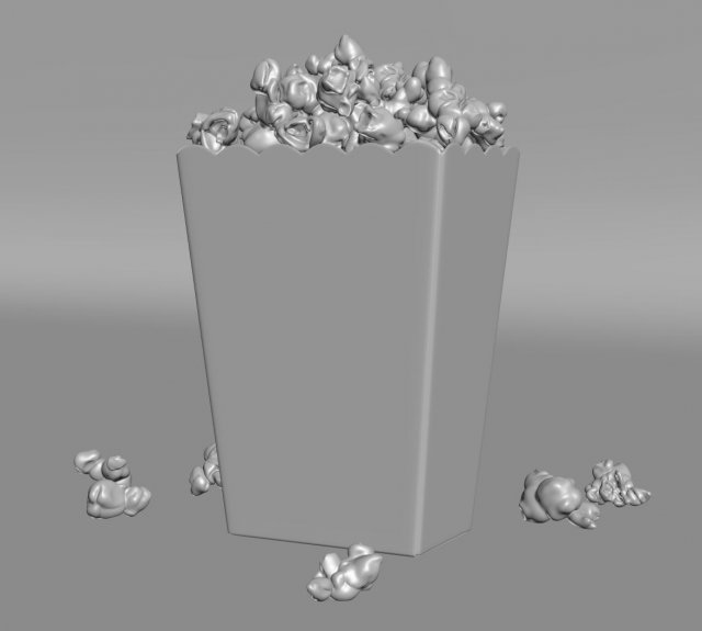 popcorn box 3D Model in Miscellaneous 3DExport
