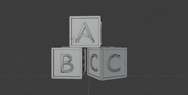 alphabet blocks a b c Free 3D Model in Toys 3DExport