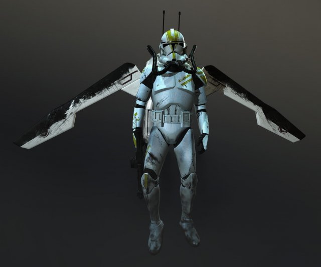 clone trooper phase 2 sky trooper 3D Model in Man 3DExport