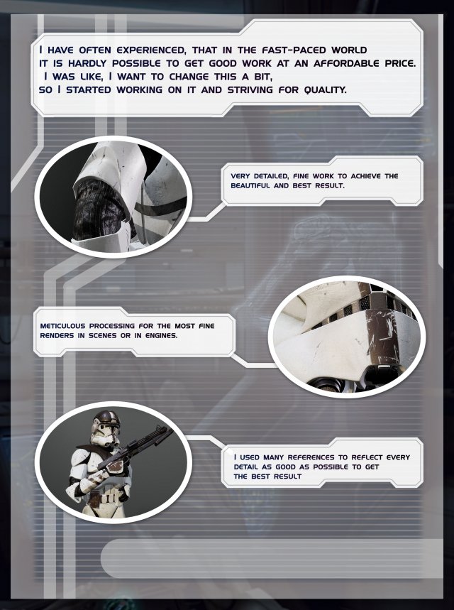 Clone Trooper Phase 2 At-Te Gunner Rigged Low Poly 3D Model in Other ...