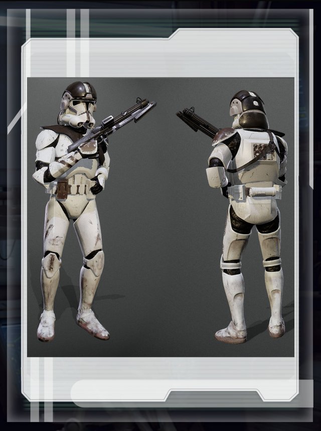 Clone Trooper Phase 2 At-Te Gunner Rigged Low Poly 3D Model in Other ...