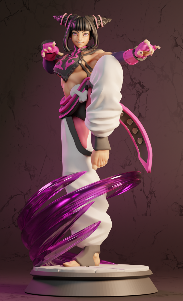 FANART JURI FROM STREET FIGTHER 3D Print Model in Sculpture 3DExport