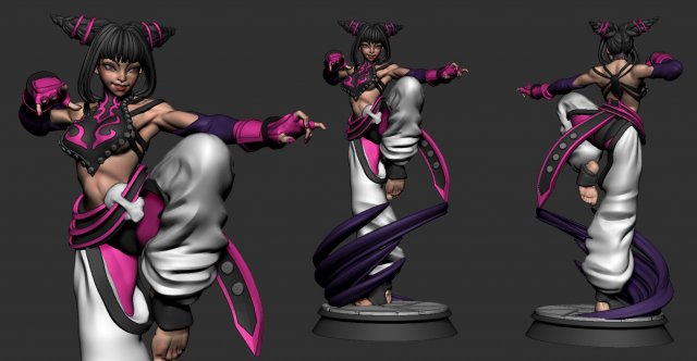 FANART JURI FROM STREET FIGTHER 3D Print Model in Sculpture 3DExport