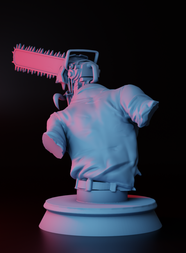 CHAINSAWMAN BUST FOR 3D PRINT 3D Print Model in Monsters & Creatures ...