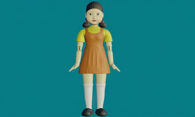 squid game robot doll 3D Model in Robot 3DExport