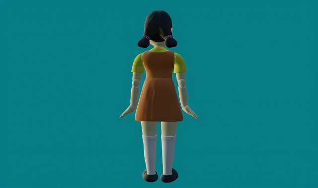 squid game robot doll 3D Model in Robot 3DExport