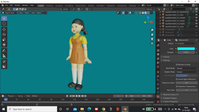 squid game robot doll 3D Model in Robot 3DExport