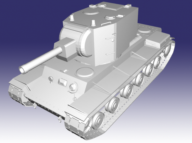 kv-2 Free 3D Model in Tank 3DExport