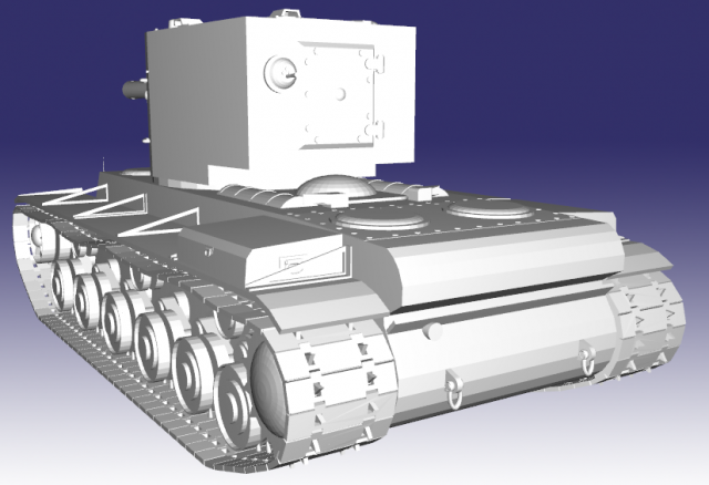 kv-2 Free 3D Model in Tank 3DExport