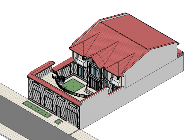 Classic Revit House 01 3D Model in Buildings 3DExport