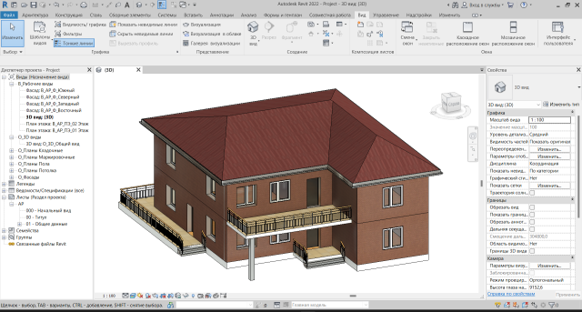 Simple Revit House 01 3D Model in Buildings 3DExport