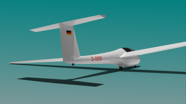 ask-21 sailplane 3D Model in Sailplane 3DExport