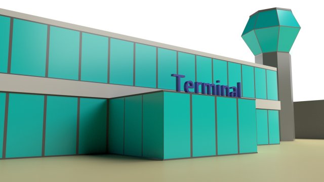 low poly airport pack maya file 3D Model in Jet 3DExport