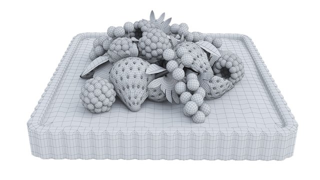 Fruit Berry Tart Collection 3D Model in Sweets 3DExport