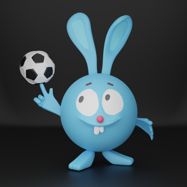 krash rabbit from smeshariki 3d Free 3D Print Model in Animals 3DExport