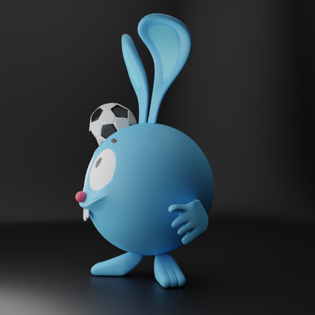 krash rabbit from smeshariki 3d Free 3D Print Model in Animals 3DExport