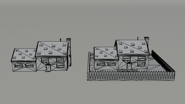 Cartoon simpsons house Polygonal Style 3D Model in Buildings 3DExport