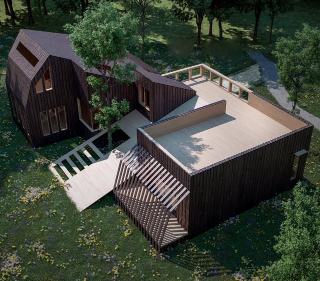 melted house project 3D Model in Buildings 3DExport