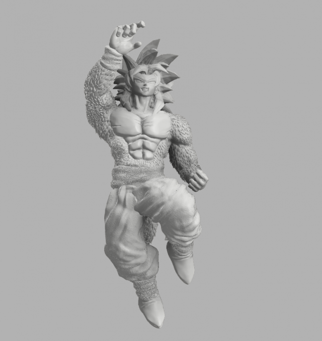 goku ssj4 3D Print Model in Sculpture 3DExport