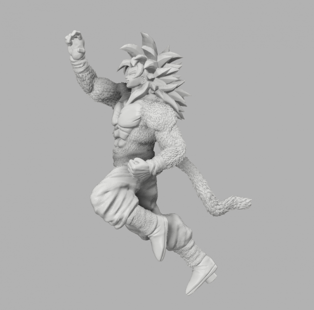goku ssj4 3D Print Model in Sculpture 3DExport