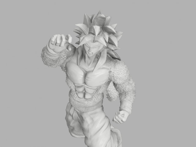 goku ssj4 3D Print Model in Sculpture 3DExport