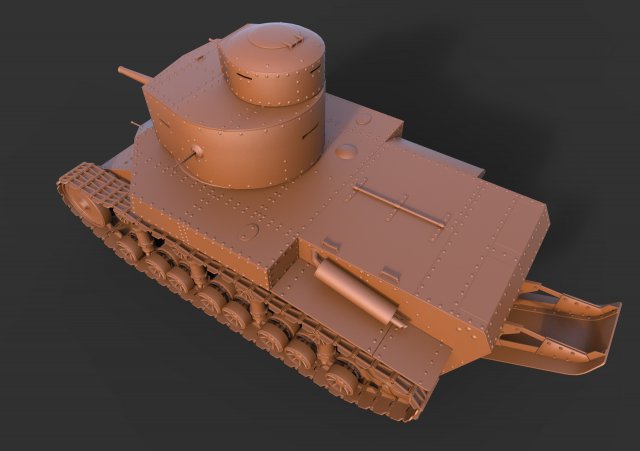 tank t-24 clean 3D Model in Tank 3DExport