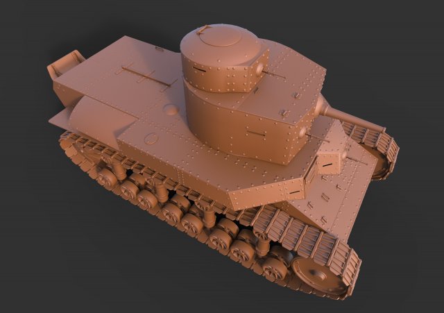 tank t-24 clean 3D Model in Tank 3DExport