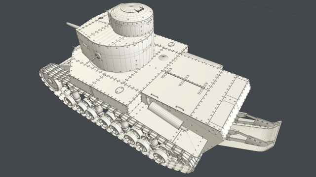 tank t-24 clean 3D Model in Tank 3DExport