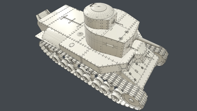 tank t-24 clean 3D Model in Tank 3DExport