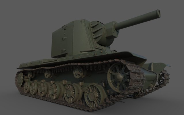 KV 2 model 1939 3D Model in Tank 3DExport