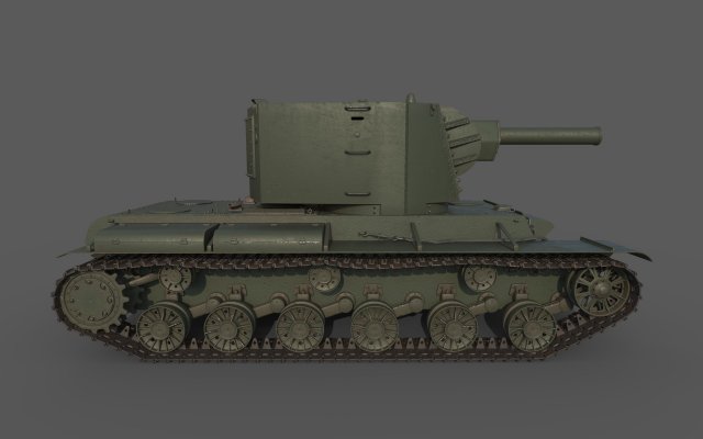 KV 2 model 1939 3D Model in Tank 3DExport
