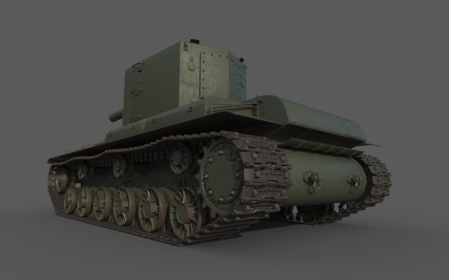 KV 2 model 1939 3D Model in Tank 3DExport